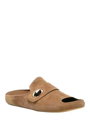 SERGIO MORETTI FIRENZE Embellished Peep-toe Slippers - Brown