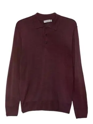 Canali Long-sleeve Polo Shirt - Purple