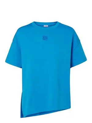 Loewe Asymmetric Cotton-blend T-shirt - Blue