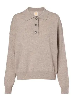 Jardin Des Orangers Wool And Cashmere Polo Sweater - Beige