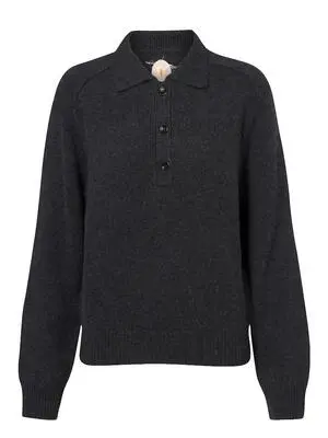 Jardin Des Orangers Wool And Cashmere Polo Sweater - Grey