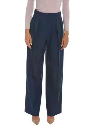 SUPER BLOND Pleated Tailored Trousers - Blue