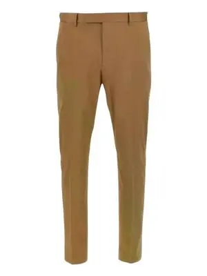 PT TORINO Logo Detail Tailored Trousers - Neutrals