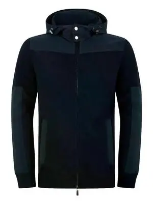 MOORER Brugnoli Zip-up Hooded Jacket - Blue