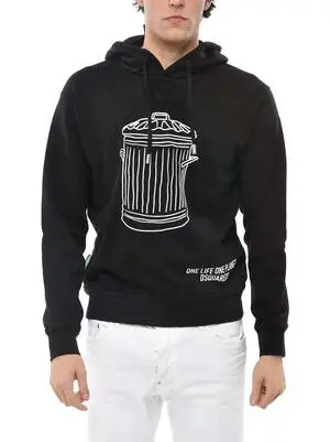 Dsquared2 Logo Print Hoodie - Black