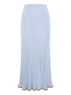 Gabriela Hearst Kavya Midi Skirt - Blue
