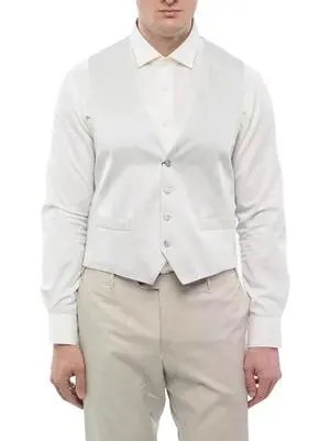 Corneliani Single-breasted Martingale Waistcoat - Grey