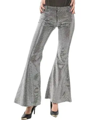 ERL Sequined Boot-cut Trousers - Silver