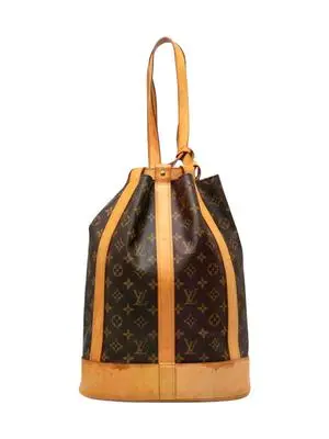 LOUIS VUITTON Monogram Randonnee Pm Bucket Bag - Brown