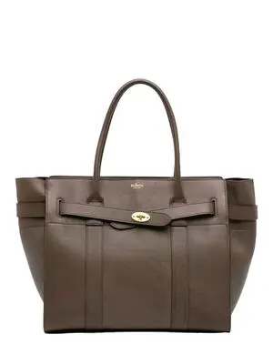 Mulberry Small Grained Calfskin Zipped Bayswater Satchel - Brown