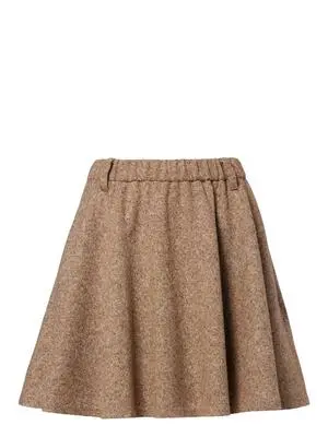BRUNELLO CUCINELLI Brunello Cucinelli Monili Wool-Blend Miniskirt