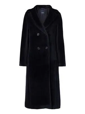 Max Mara Alpaca And Wool Double-breasted Coat - Blue