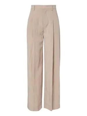 Vince Pleated Wide-leg Pants - Beige