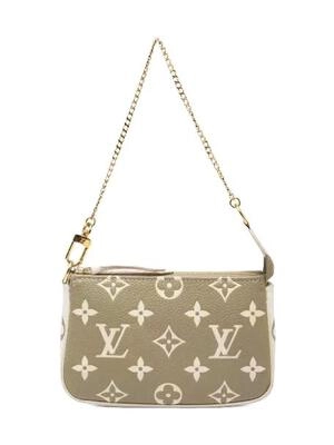 LOUIS VUITTON Monogram Empreinte Mini Pochette Accessoires Handbag - Brown