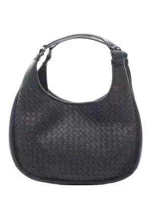Bottega Veneta Medium Intrecciato Hobo Bag - Black