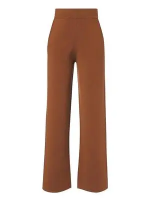 Max Mara Wool-blend Wide-leg Pants - Brown