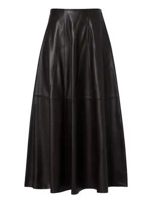 ARMA Eleni Suede Midi Skirt - Brown