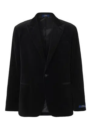 Polo Ralph Lauren Single-breasted Velvet Blazer - Black