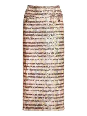 Elie Saab Midi Skirt With Sequin Embellishment - Neutrals