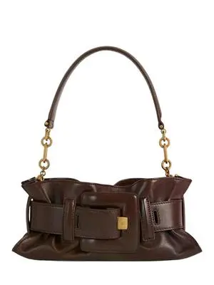Balmain Smooth Leather Anthem Mini Bag - Brown
