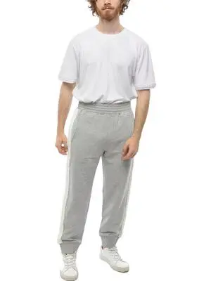 Neil Barrett Cable-knit-stripe Track Pants - Grey