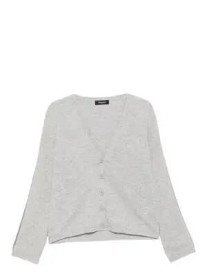 Fabiana Filippi V-neck Cardigan With Monili Chain Embellishment - Grey