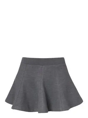 Gucci Double G Cotton And Silk Miniskirt - Grey