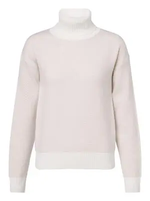 Eleventy 100% Cashmere Turtleneck Sweater - White