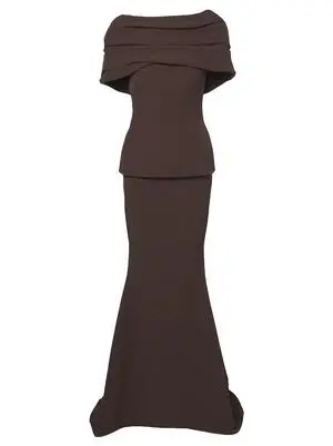 SAFIYAA Safiyaa Loura Draped Peplum Gown