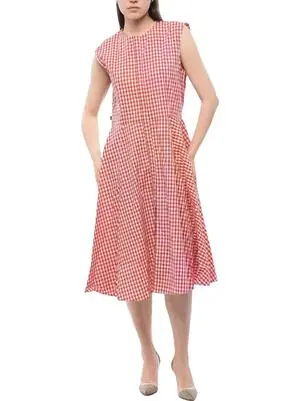 Woolrich Archive Gingham Midi Dress - Red