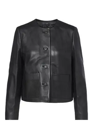 NILI LOTAN Ophelie Leather Jacket - Black
