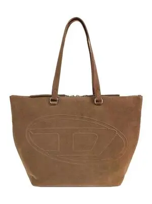 DIESEL® 1dr Debossed-logo Suede Tote Bag - Brown
