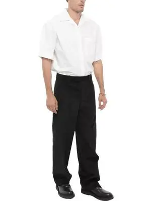 Neil Barrett Ribbed Velour Loose-fit Trousers - Black