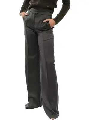 SA SU PHI Tailored Trousers With Concealed Front Fastening - Green