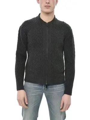 PAOLO PECORA Paolo Pecora Ribbed Zip-Up Cardigan