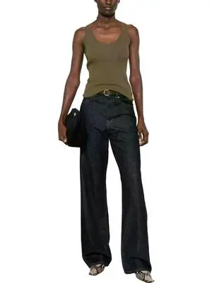 Max Mara Editta Ribbed Knit Tank Top - Green