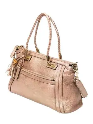 Gucci Bella Braided-handle Tote Bag - Pink