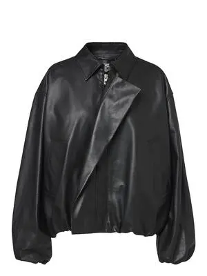 Loewe Leather Blouson Jacket - Black