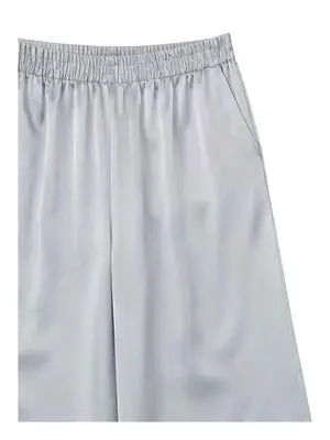 Eleventy Wide-leg Trousers With Elasticated Waistband - Grey