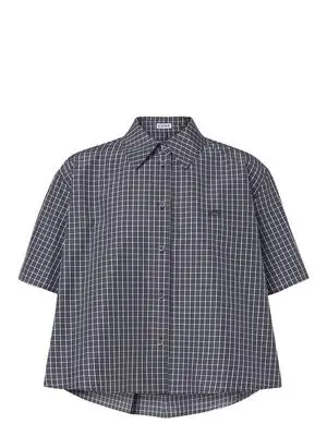 Loewe Checked Cotton-blend Shirt - Black