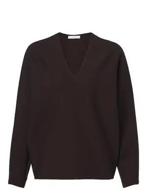 Max Mara Wool-blend Boat Neck Sweater - Brown