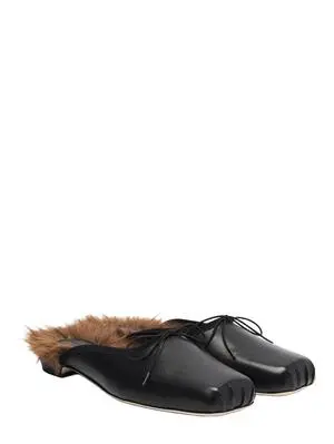 Simone Rocha Leather Mules - Black