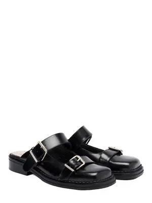 Simone Rocha Leather Mules - Black