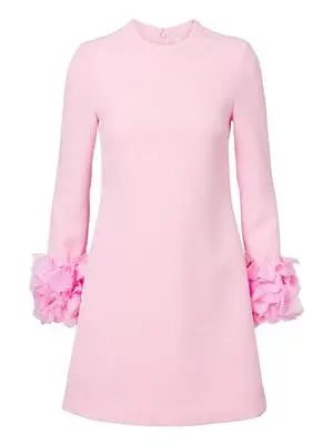 Safiyaa Floral-appliqué Crepe Minidress - Pink