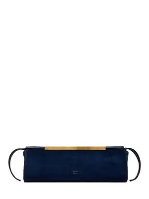Khaite Donna Suede Clutch - Blue