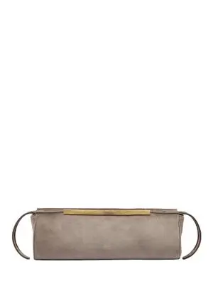 Khaite Khaite Donna Suede Clutch Grey
