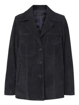 NILI LOTAN Dominic Suede Jacket - Black