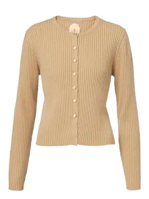 Jardin Des Orangers Ribbed-knit Wool And Cashmere Cardigan - Brown