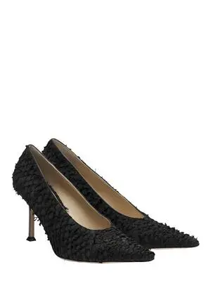 CHRISTEN Helix Leather Pumps - Black