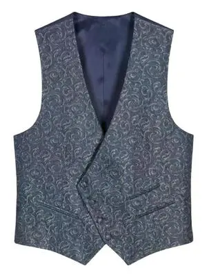 RAMON SANJURJO Paisley Pattern Waistcoat - Blue